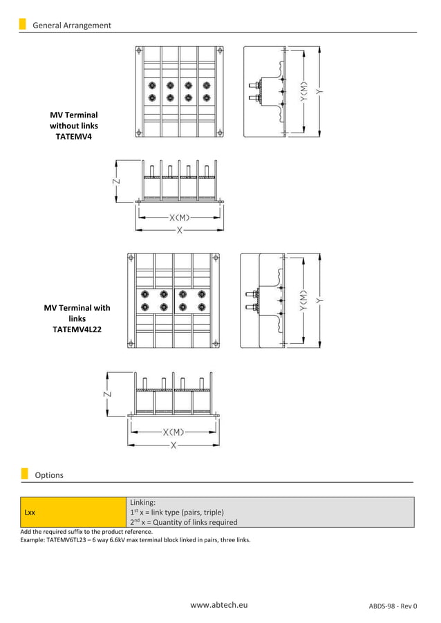Abtech Medium Voltage Terminal (ATEX Certified) - Spec Sheet | PDF