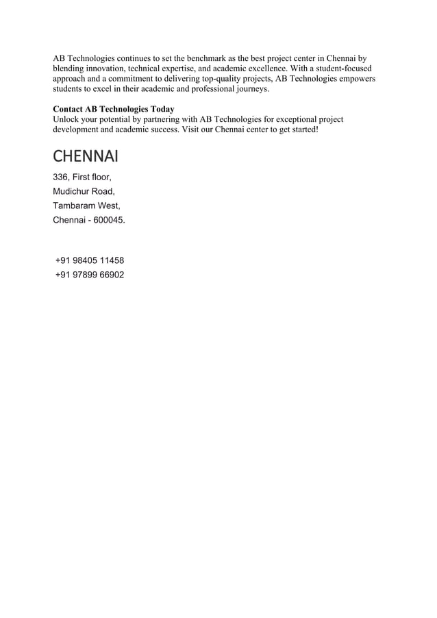 Best IEEE project center in chennaiBest IEEE project center in chennai ...