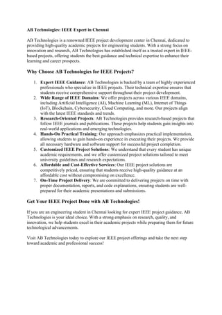 IEEE Expert in Chennai IEEE Expert in Chennai | DOCX