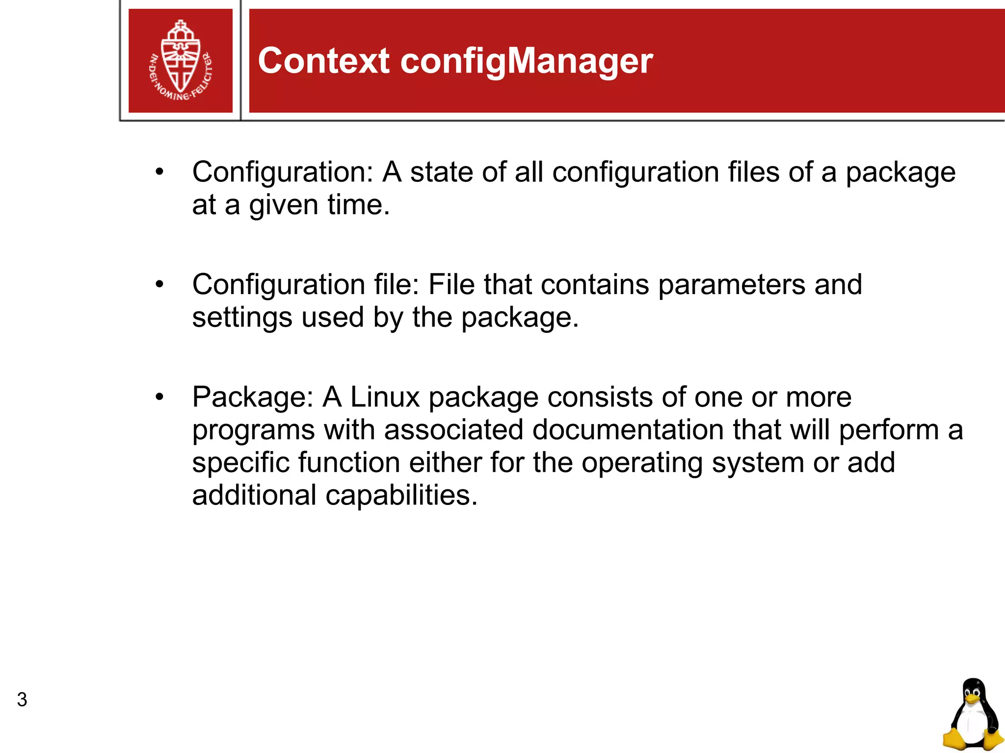 Use Cases Configuration Manager, proposal | PPT