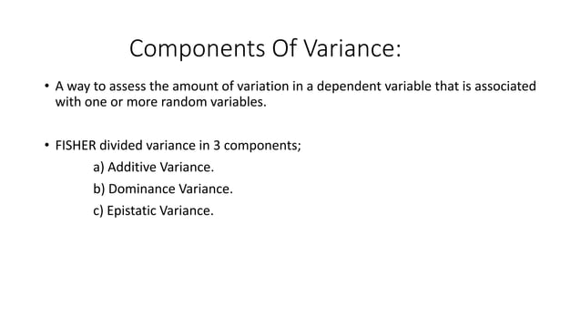 Variance And Its Components Pptx