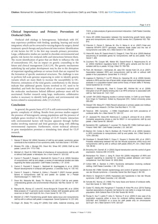 Genetic Of Nonsyndromic Cleft Lip And Palate | PDF