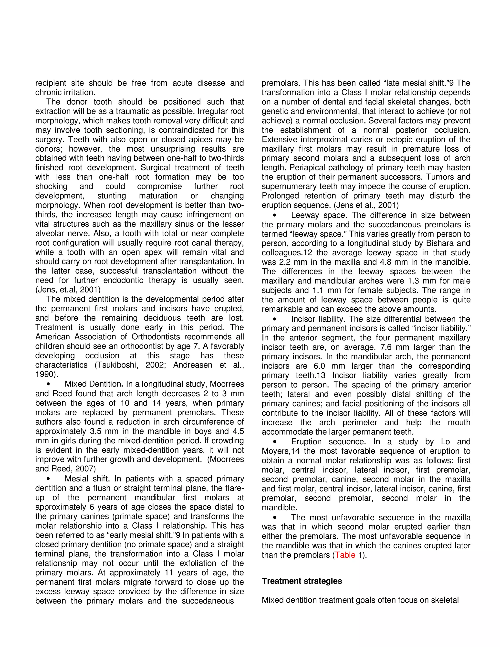 AUTOTRANSPLANTATION OF TEETH IN CHILDREN | PDF