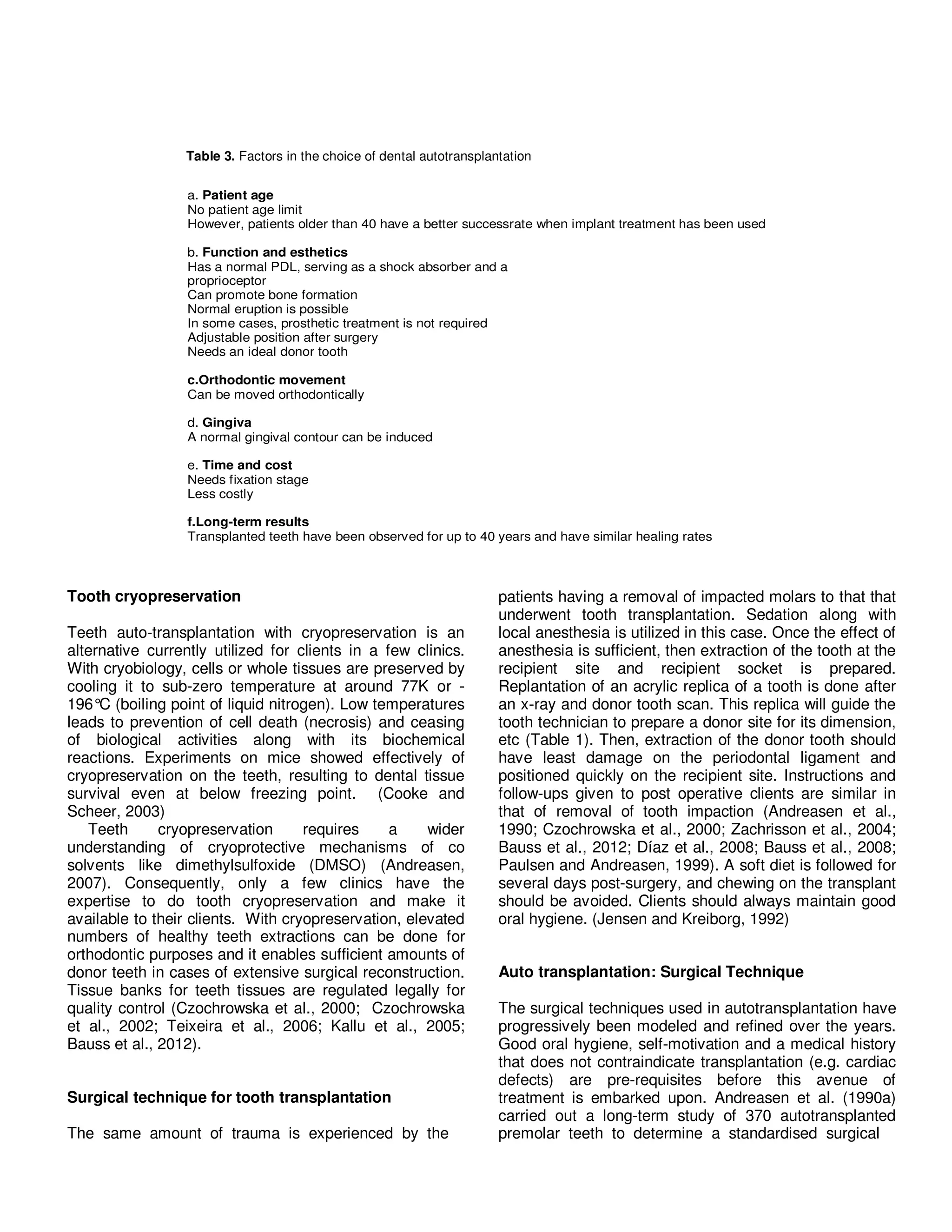 AUTOTRANSPLANTATION OF TEETH IN CHILDREN | PDF