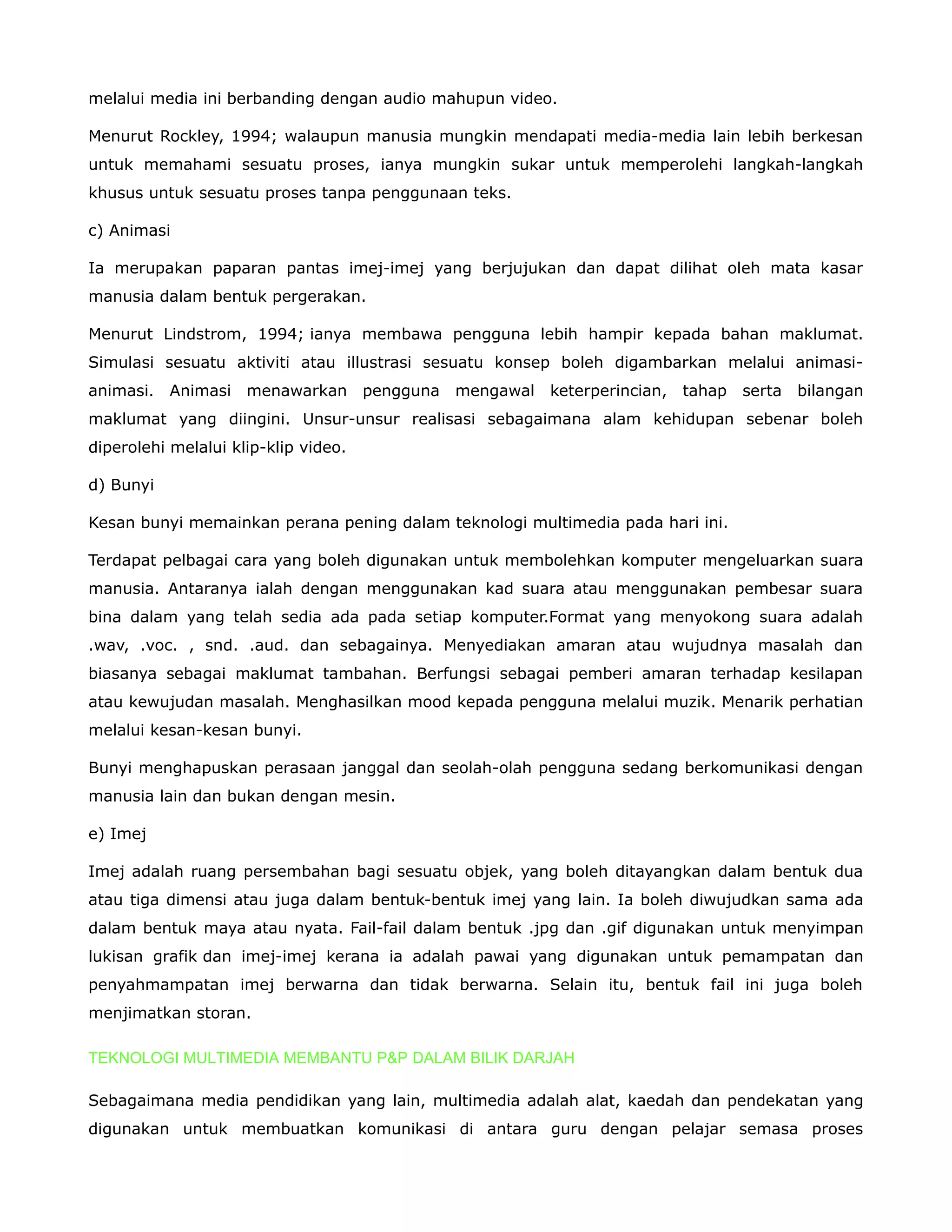 Peranan multimedia dalam pengajaran dan pembelajaran | ODT