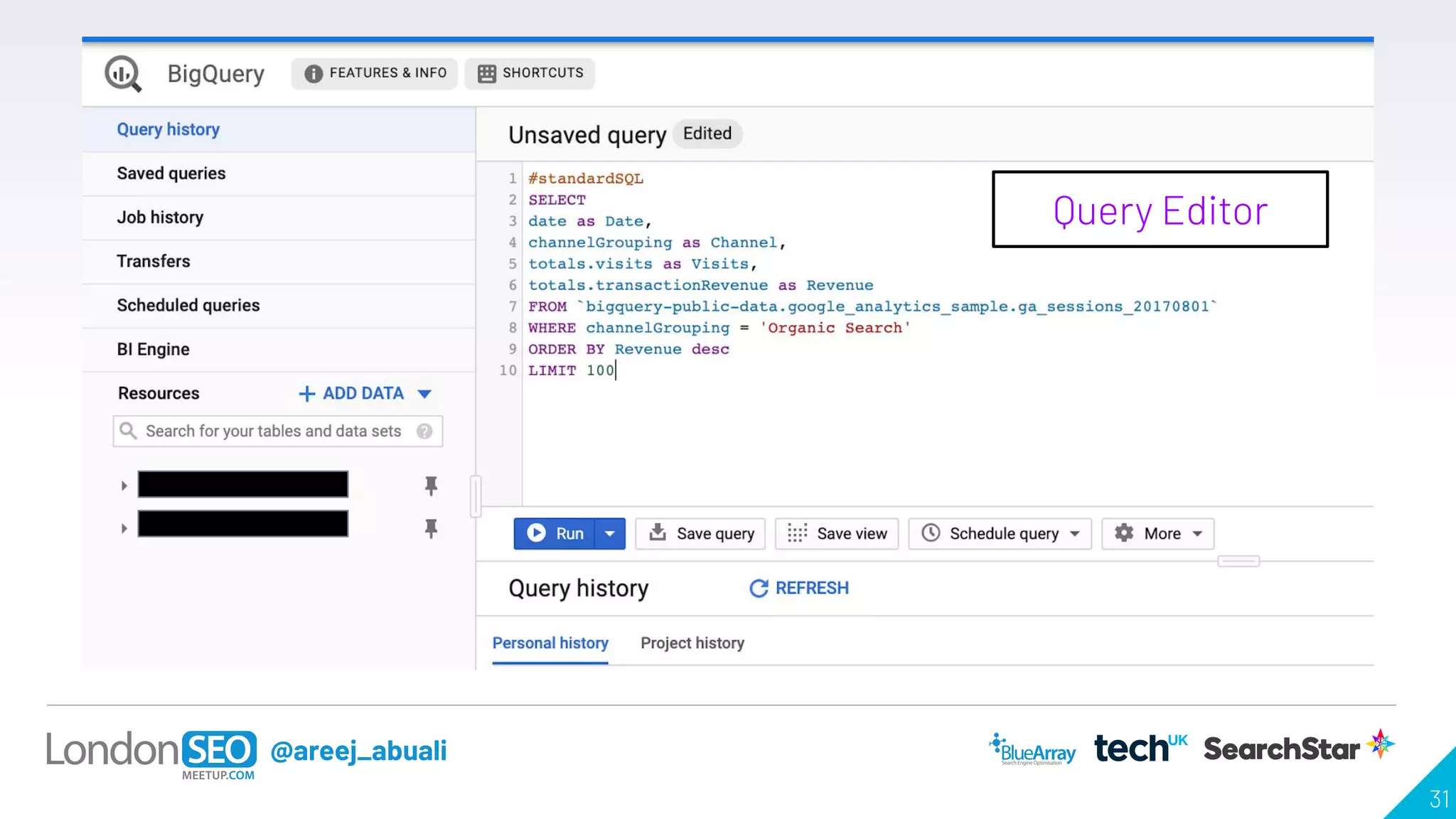 [LondonSEO 2020] BigQuery & SQL for SEOs | PPT