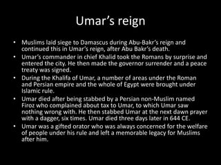 Abu bakr and umar | PPTX