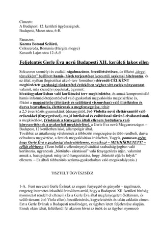 Feljelentés Gerle Éva, a Csakazolvassa - én szóltam c. blog szerzője ...