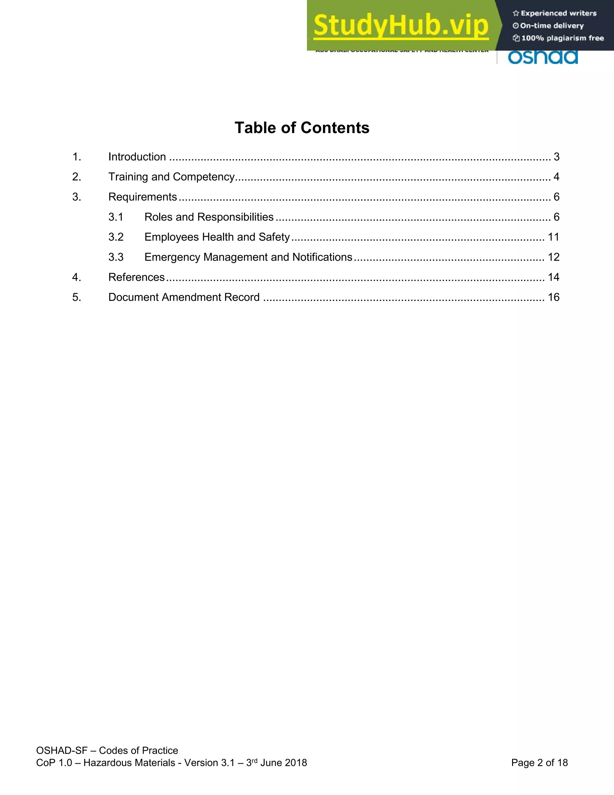 Abu Dhabi Occupational Safety And Health System Framework (OSHAD-SF ...