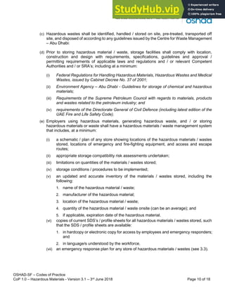 Abu Dhabi Occupational Safety And Health System Framework (OSHAD-SF ...