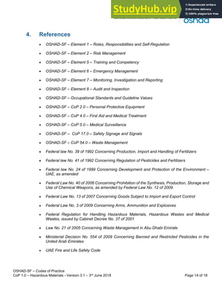 Abu Dhabi Occupational Safety And Health System Framework (OSHAD-SF ...