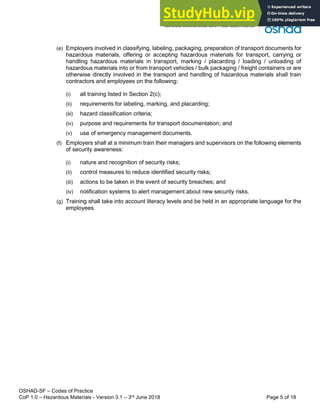 Abu Dhabi Occupational Safety And Health System Framework (OSHAD-SF ...
