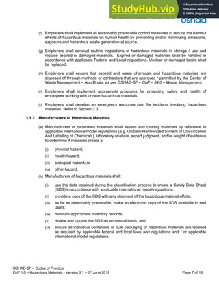 Abu Dhabi Occupational Safety And Health System Framework (OSHAD-SF ...