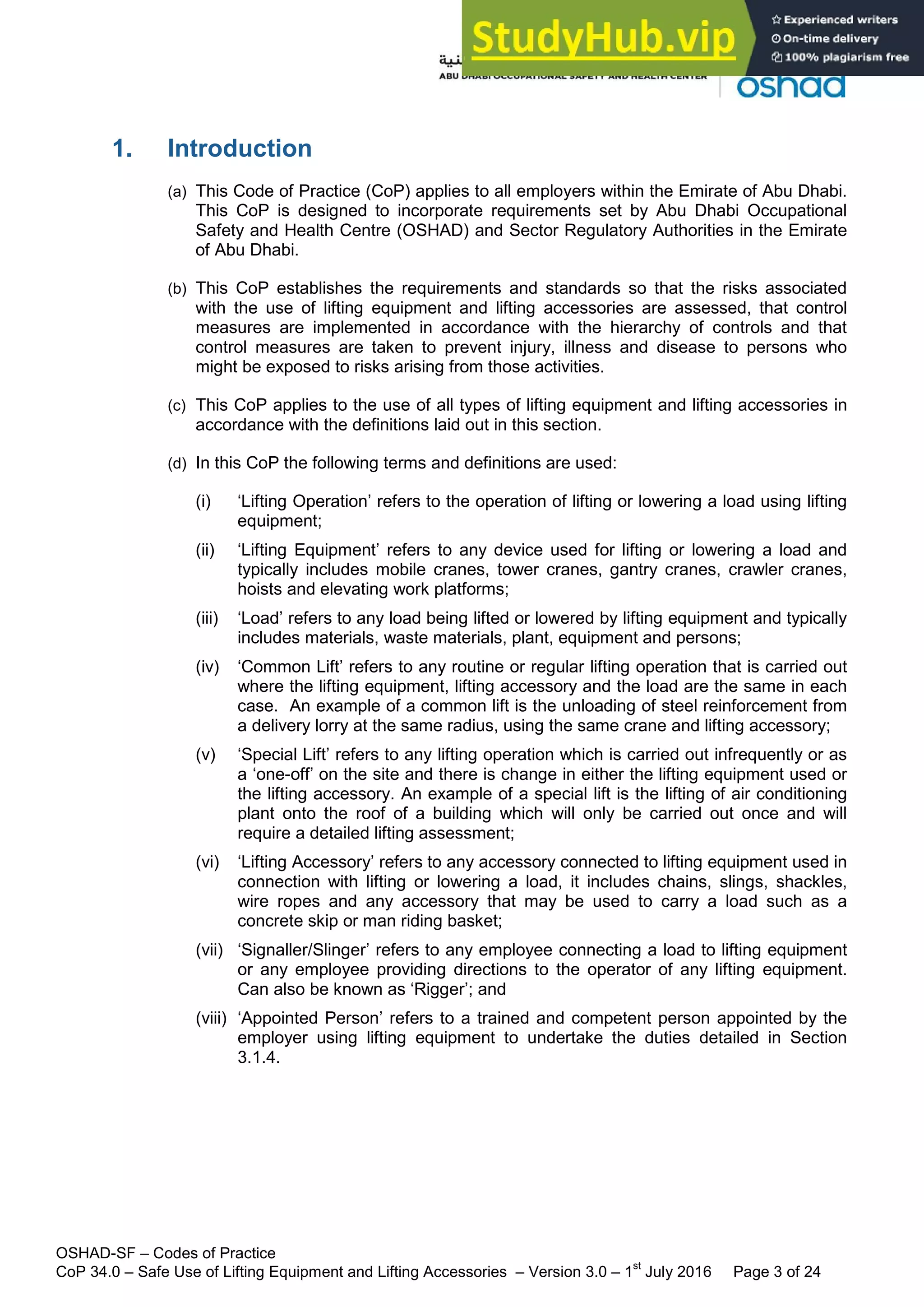 Abu Dhabi Occupational Safety And Health System Framework (OSHAD-SF ...