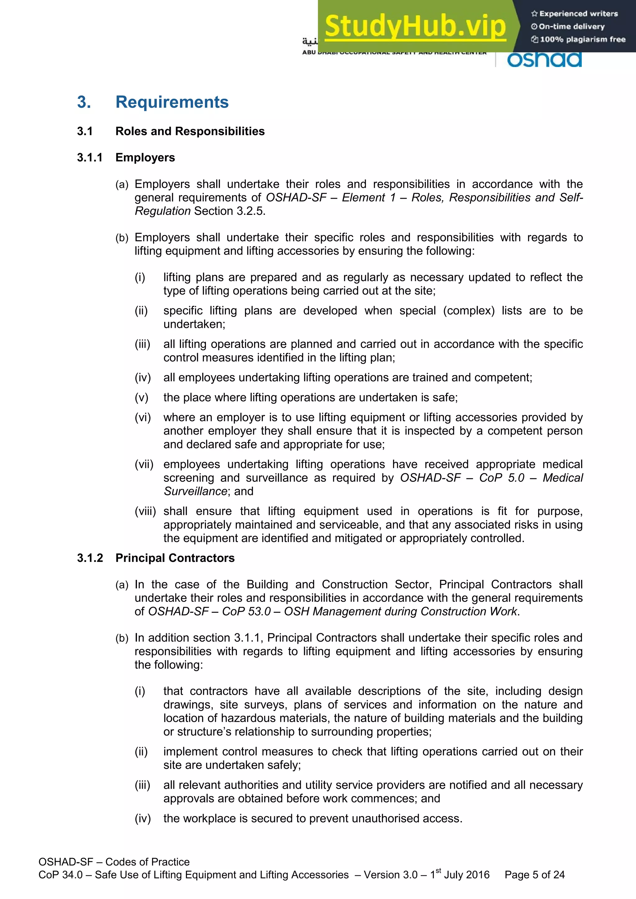 Abu Dhabi Occupational Safety And Health System Framework (OSHAD-SF ...