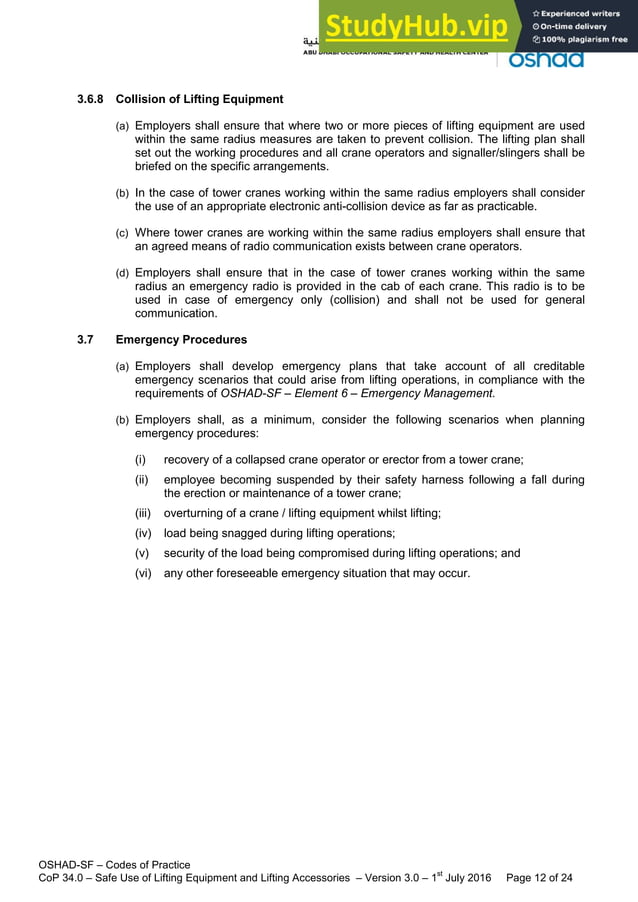 Abu Dhabi Occupational Safety And Health System Framework (OSHAD-SF ...