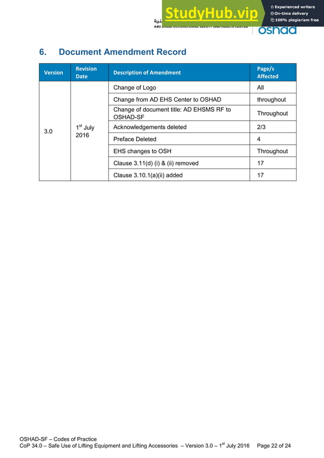 Abu Dhabi Occupational Safety And Health System Framework (OSHAD-SF ...