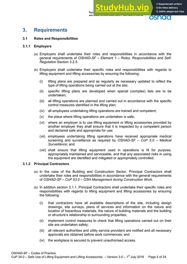 Abu Dhabi Occupational Safety And Health System Framework (OSHAD-SF ...