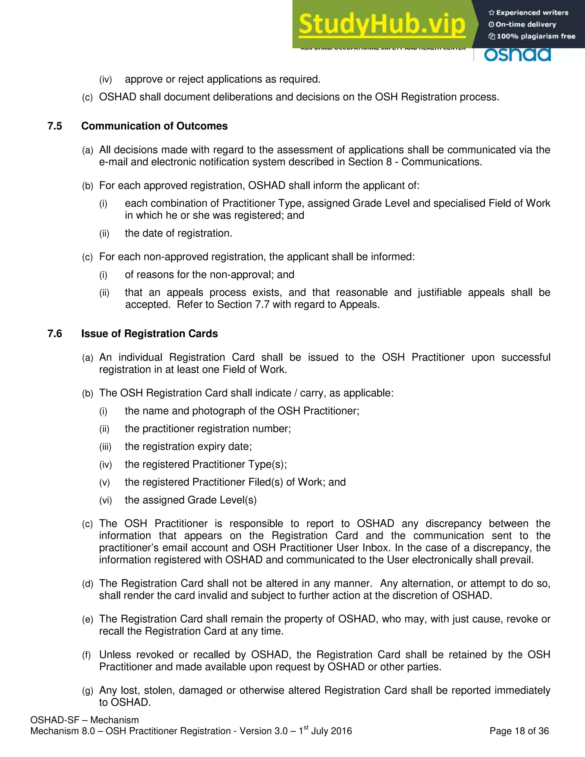 Abu Dhabi Occupational Safety And Health System Framework (OSHAD-SF ...