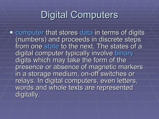 Classification of Computers | PPT