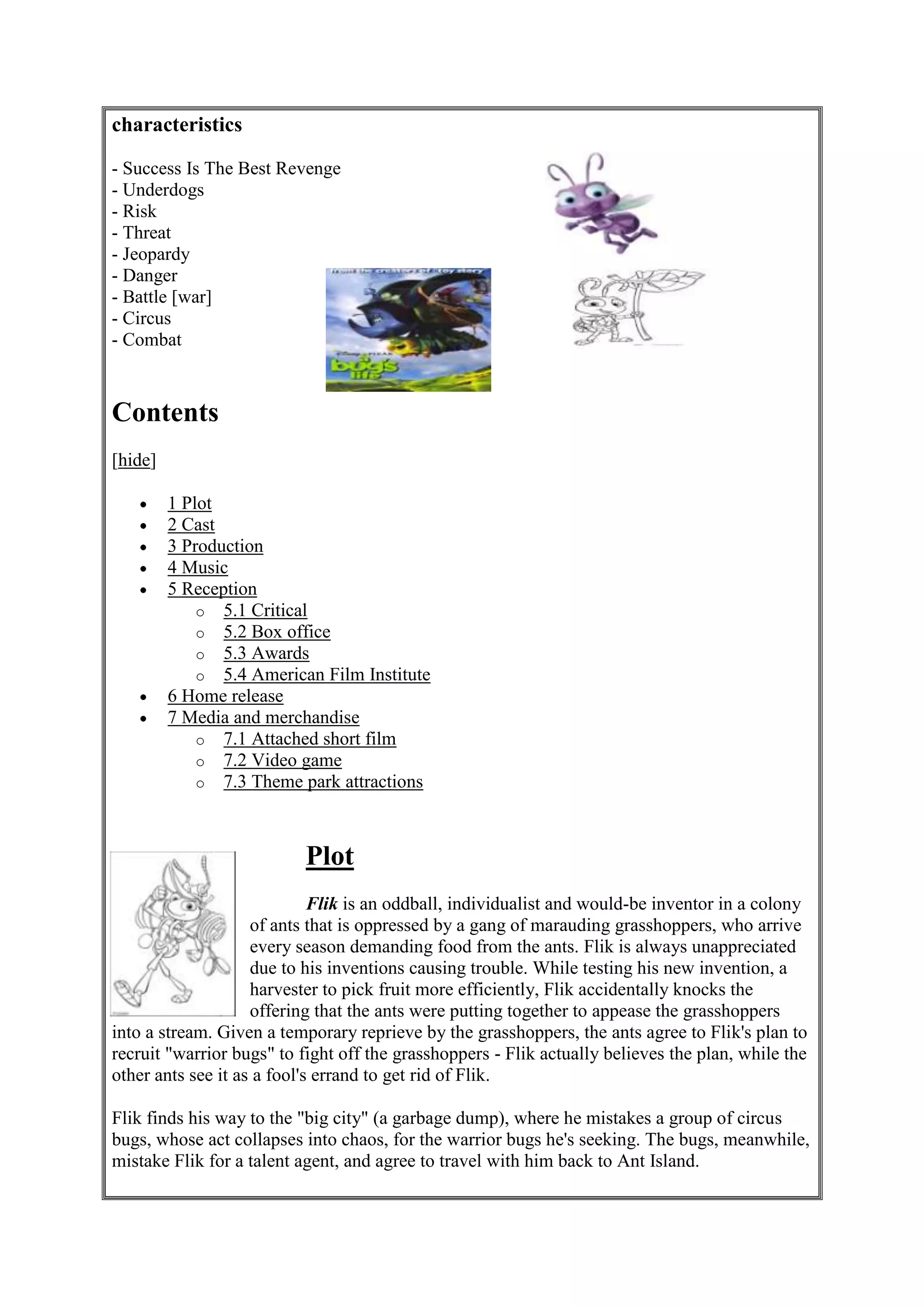 A bug life | DOCX