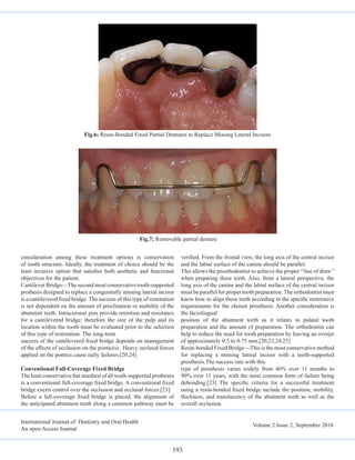Congenitally Missing Lateral Incisors; Orthodontic, Restorative, and ...