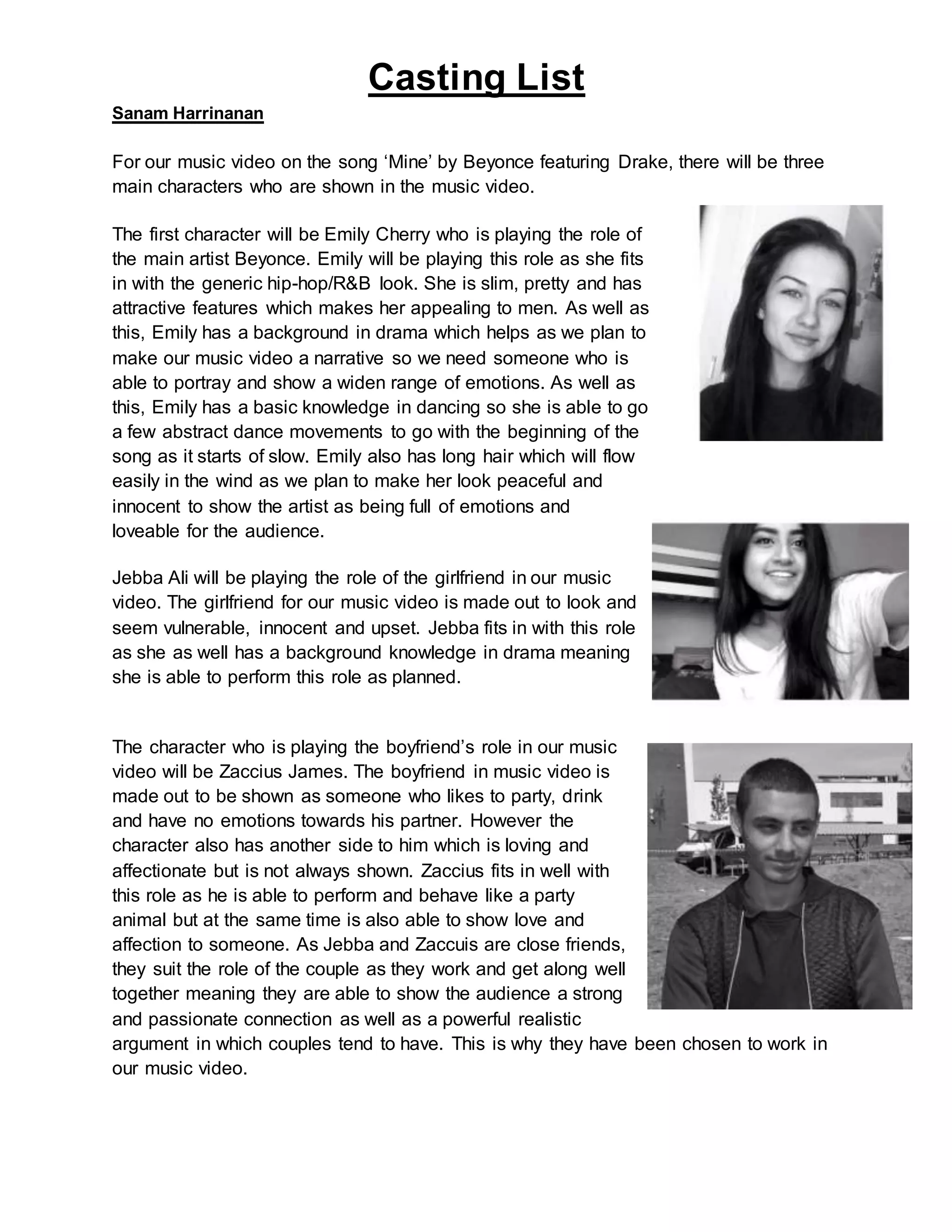 Casting list media | PDF