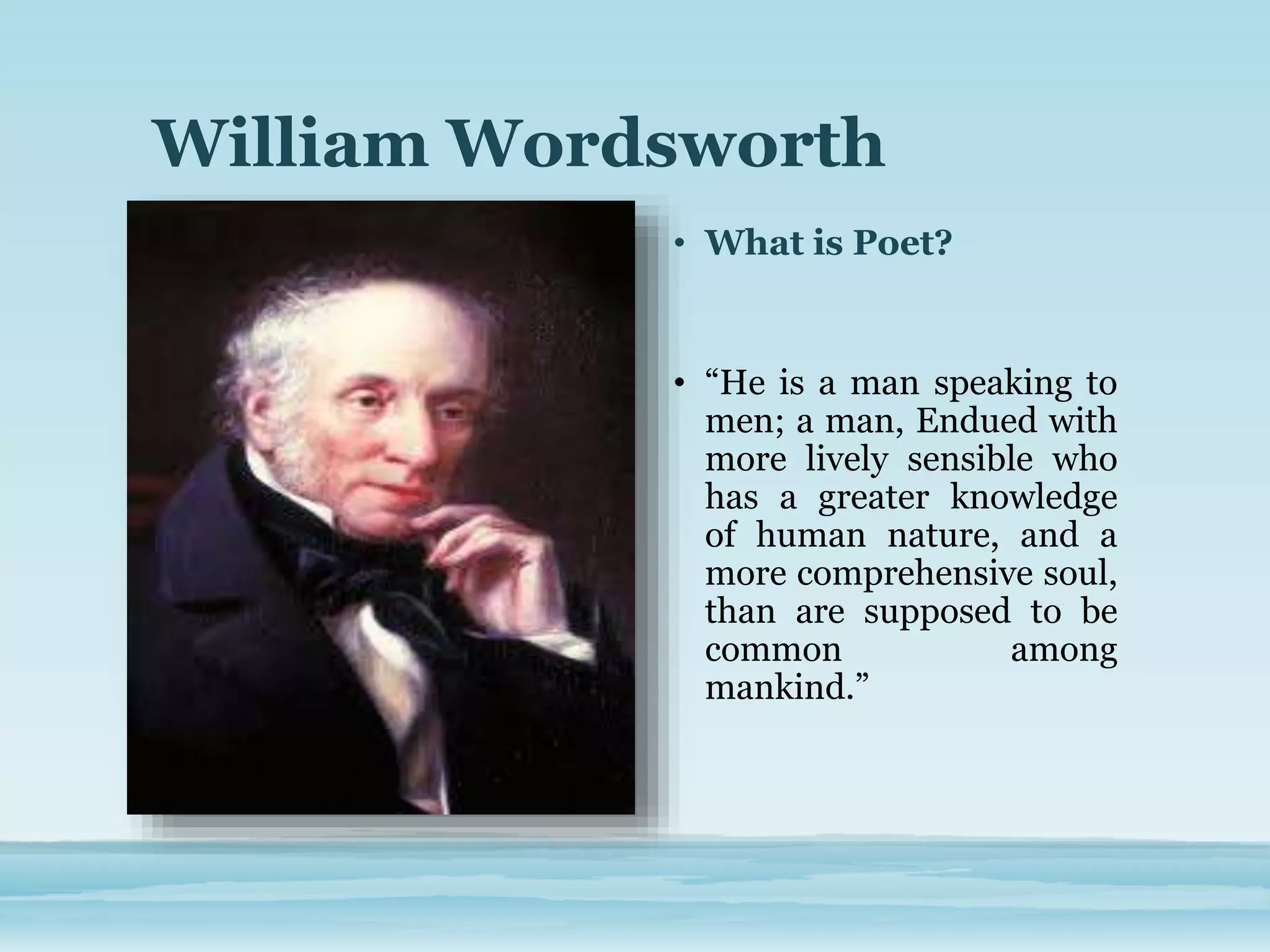Wordsworth and Coleridge comparison in Poetry concept | PPT