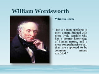 Wordsworth and Coleridge comparison in Poetry concept | PPTX