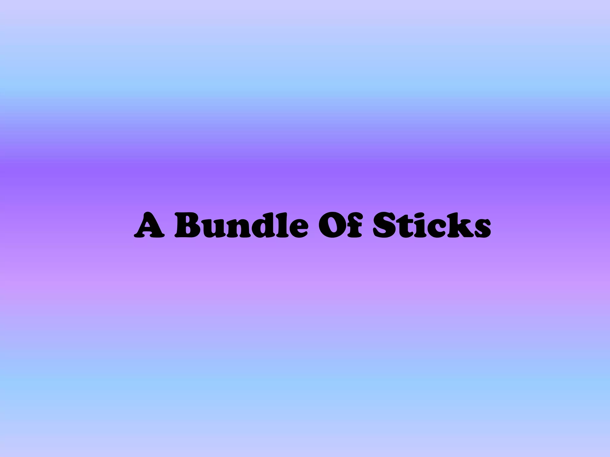 A bundle of sticks | PDF