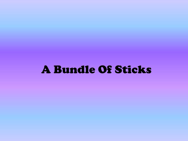 A bundle of sticks | PDF