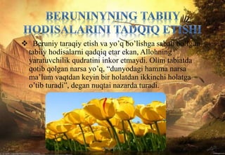 Presentation about life Abu Rayhon Beruniy | PPTX