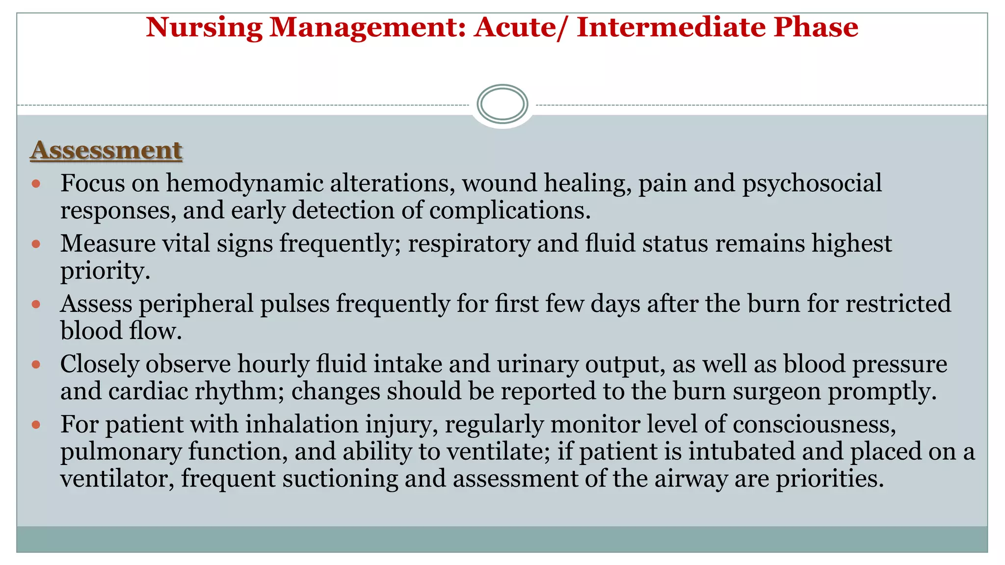 Nursing management of burn patient | PPTX