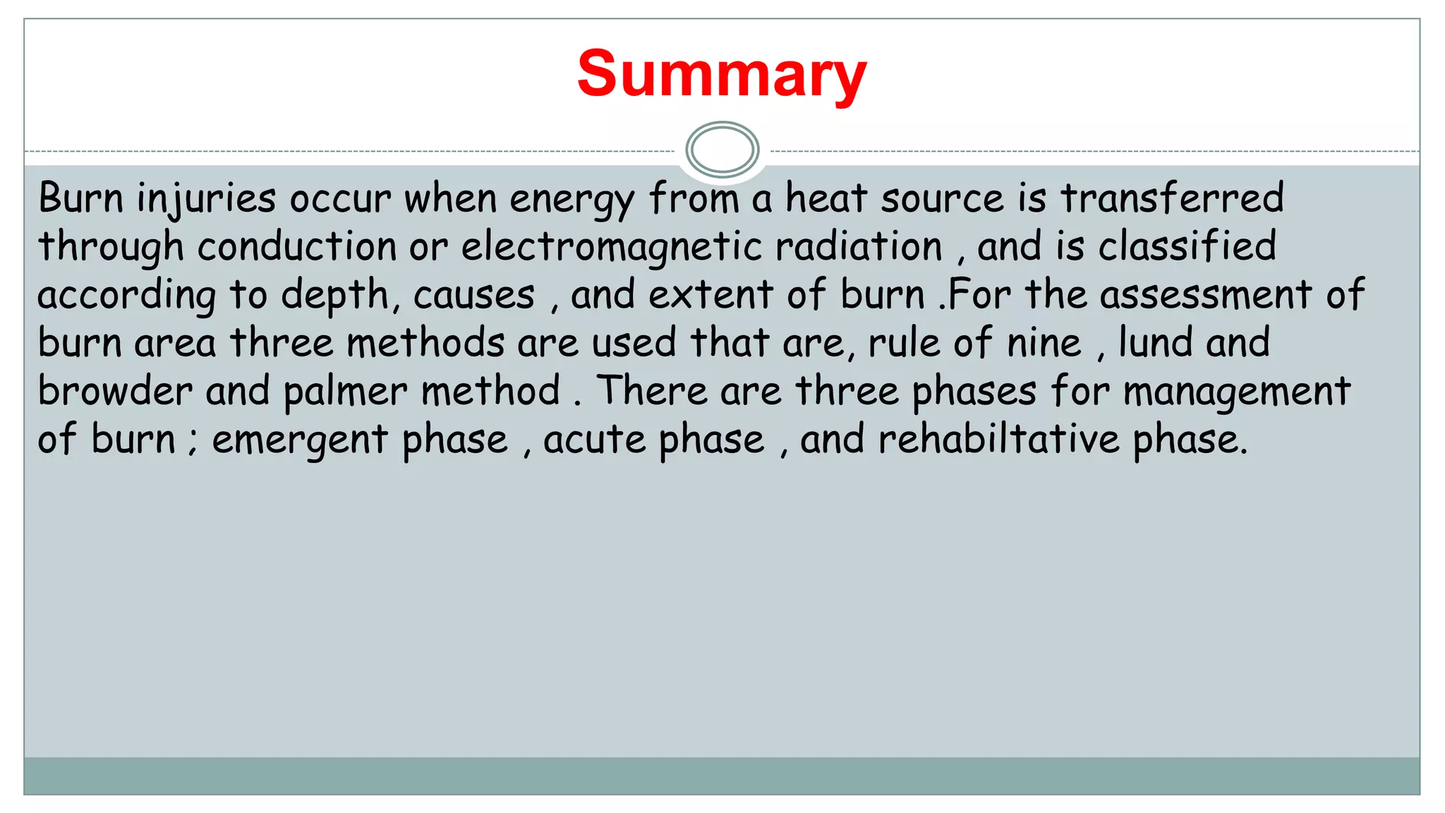 Nursing management of burn patient | PPTX