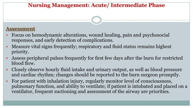 Nursing management of burn patient | PPTX