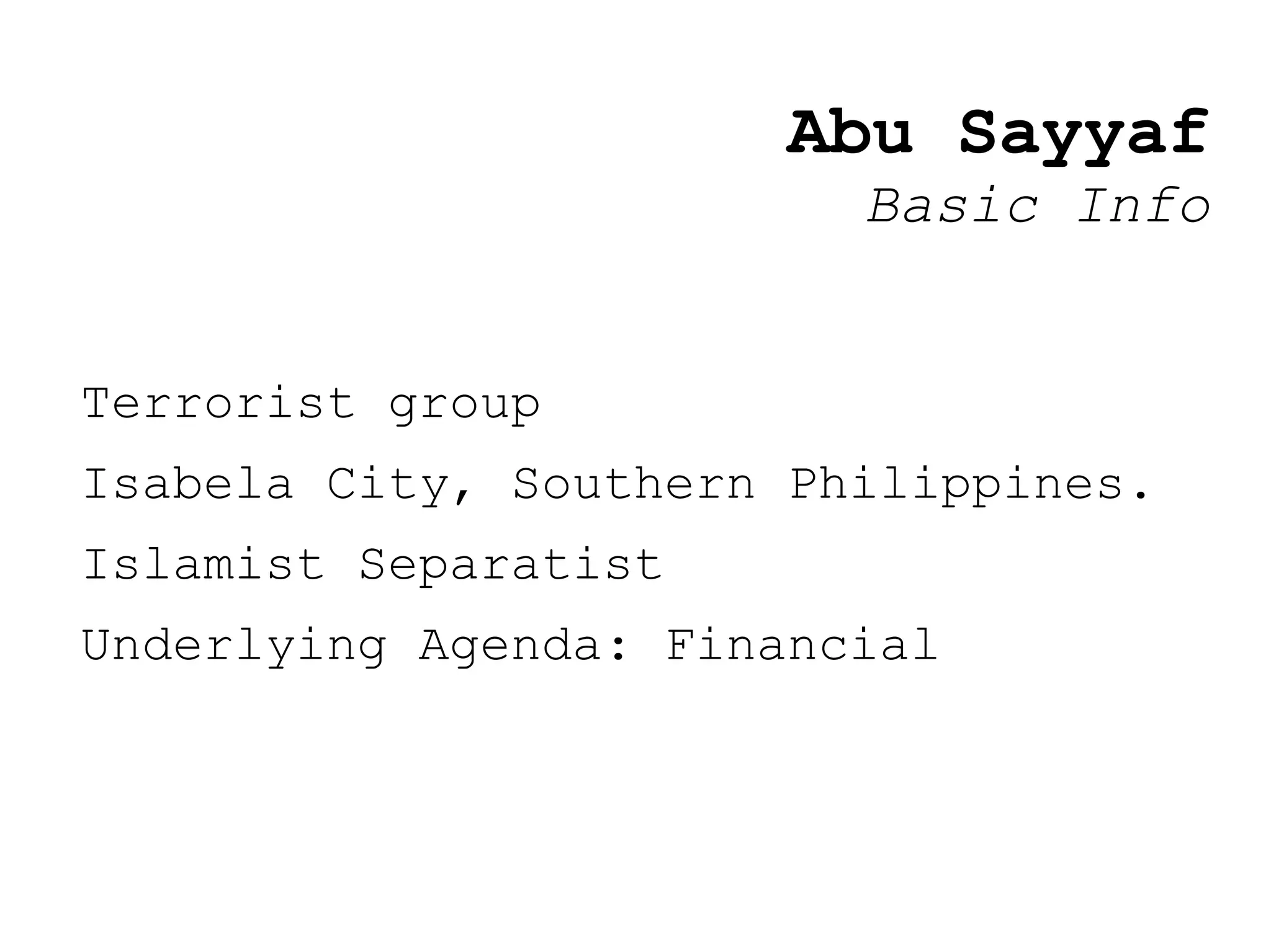 Abu Sayyaf Presentation | ODP