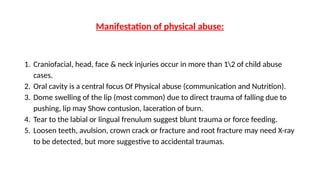 Abuse lecture in dental forensic department | PPTX