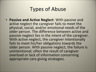 Abuse and neglect | PPT