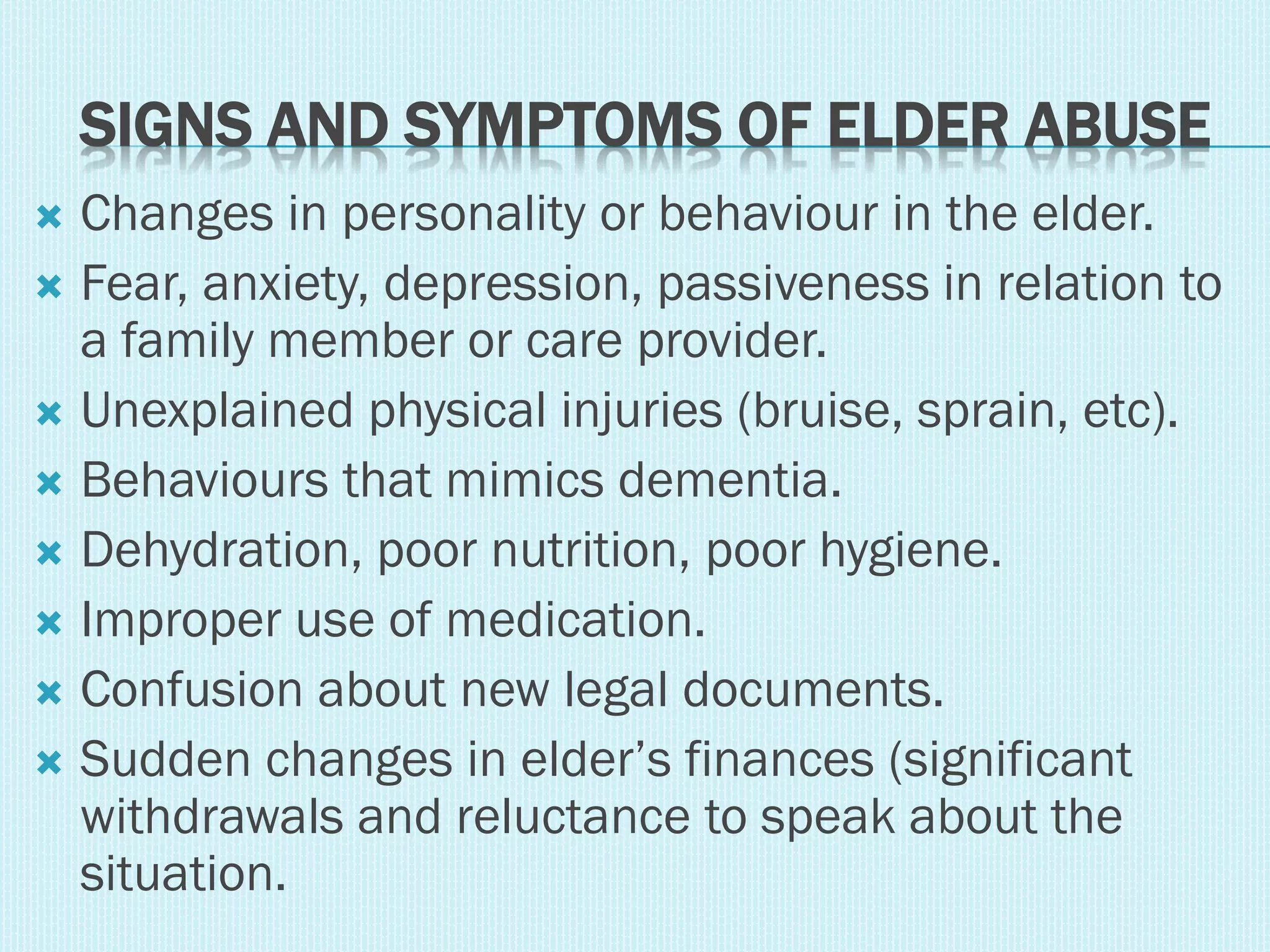 Abuse of elders | PDF