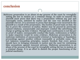 Tort- Abuse of legal proceeding. | PPSX