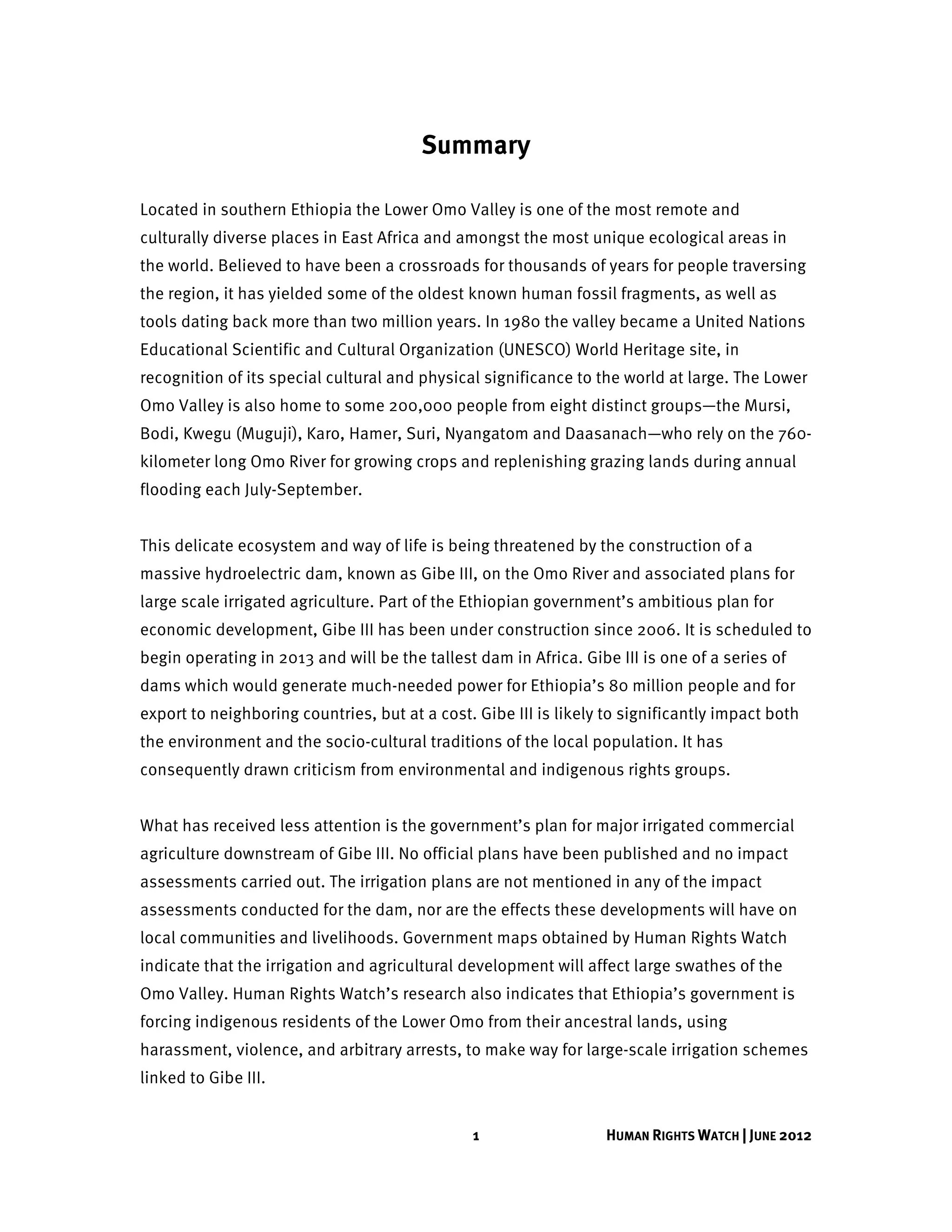 Abuses against the indigenous peoples of ethiopia's lower omo valley | PDF