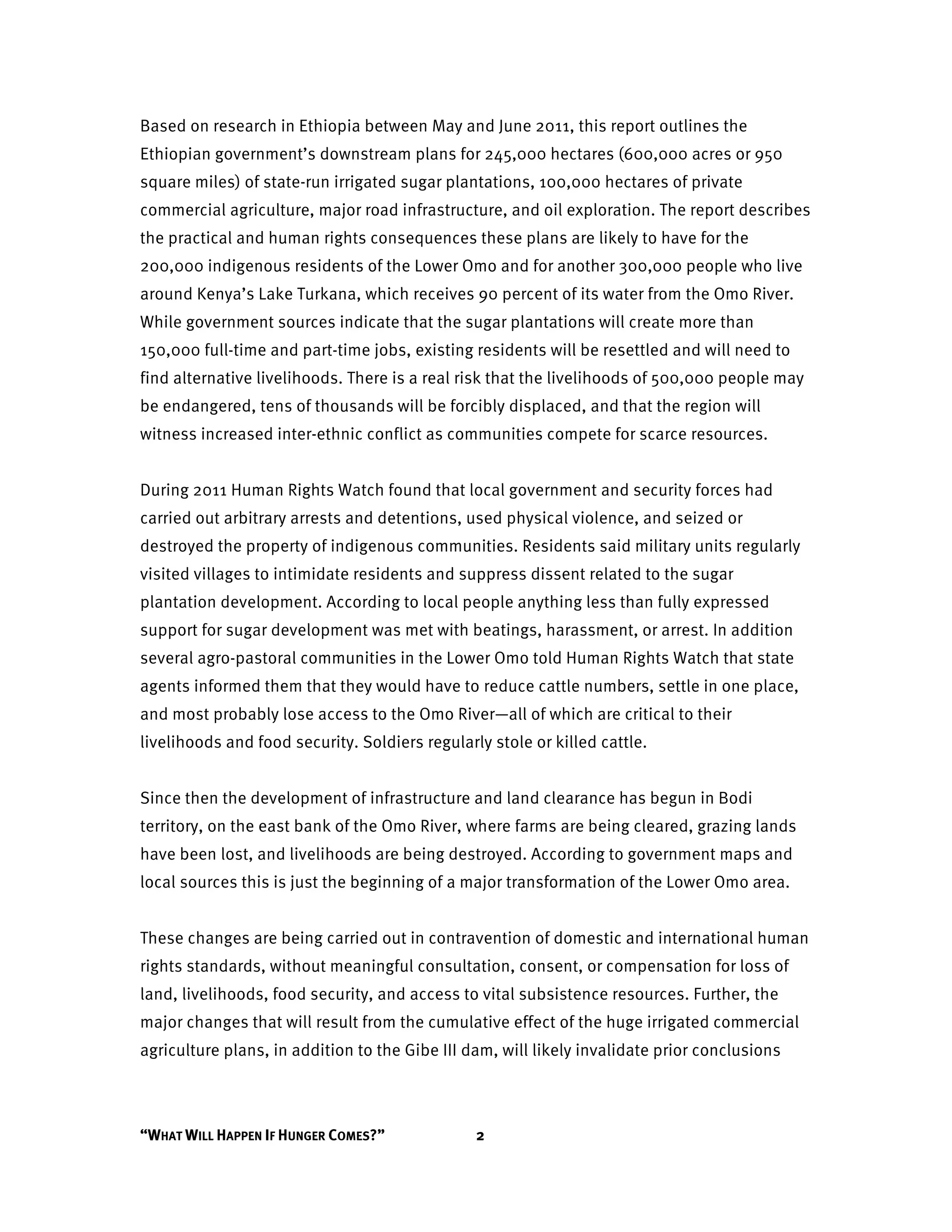 Abuses against the indigenous peoples of ethiopia's lower omo valley | PDF