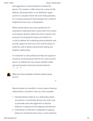Abuse vs. Reactive Abuse.pdf | Debated Sensitive Social Issues | Sensitive Topics