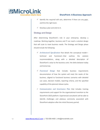 A Business Approach to SharePoint 2010 Whitepaper | PDF | Shareware and Freeware | Computer ...