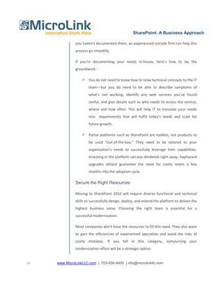 A Business Approach to SharePoint 2010 Whitepaper | PDF | Shareware and Freeware | Computer ...