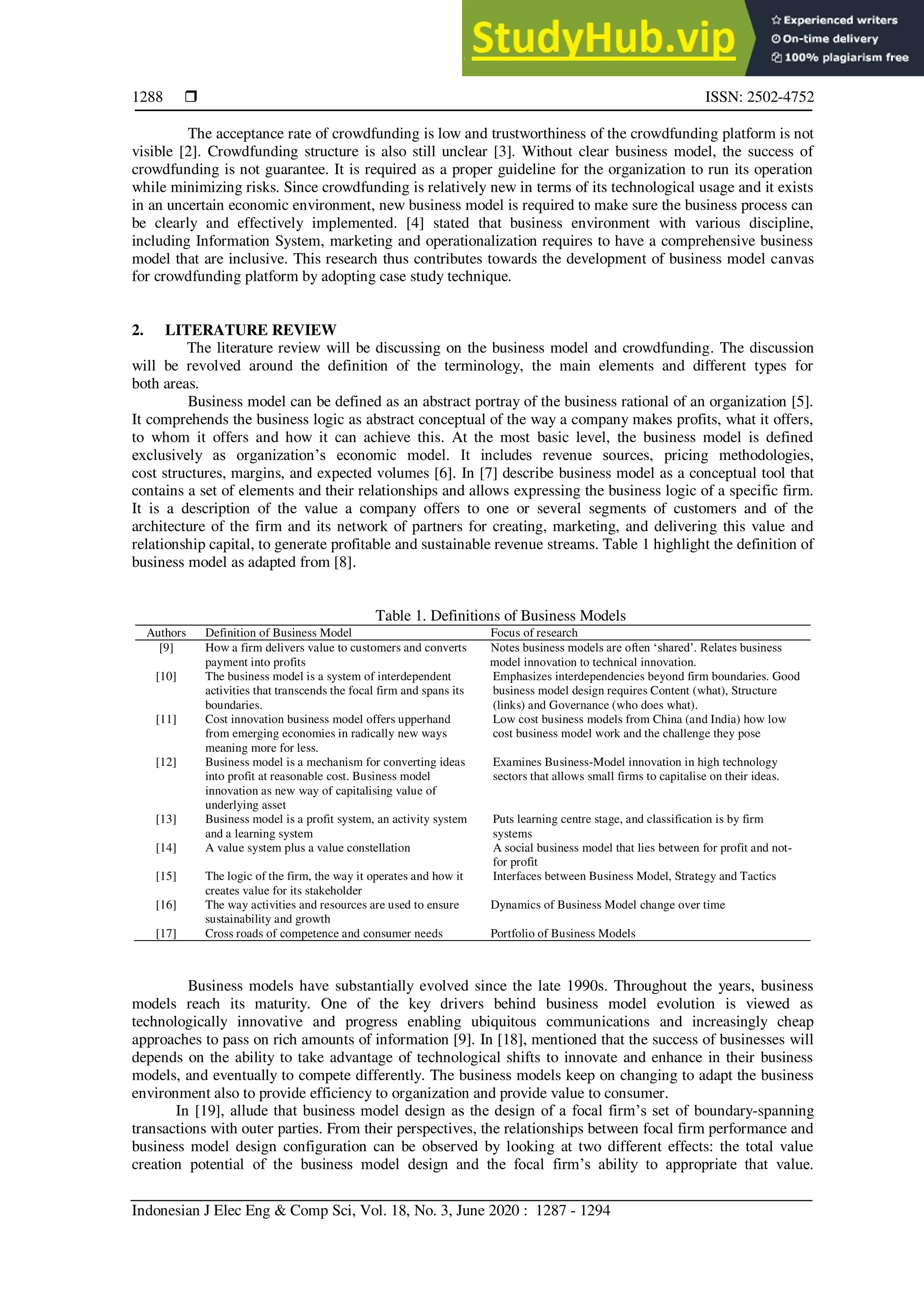 A Business Model Canvas For Crowdfunding Platform Case Study Of ...