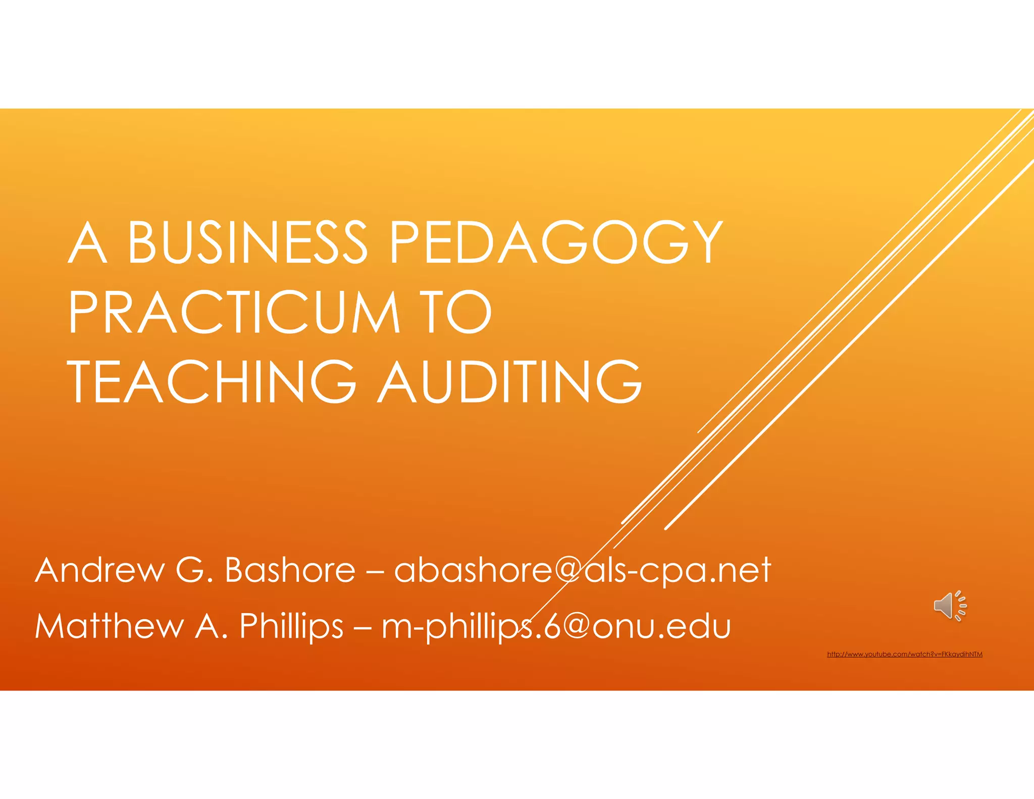 A business pedagogy practicum to teaching auditing | PDF