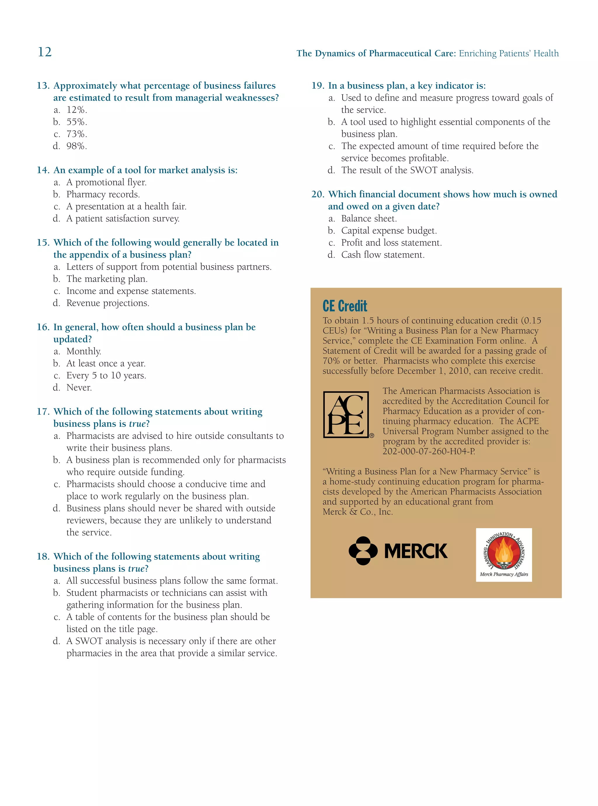 A business plan for a new pharmacy service | PDF