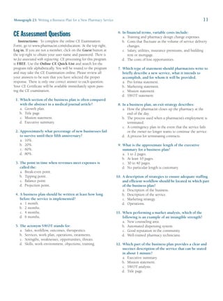 A business plan for a new pharmacy service | PDF