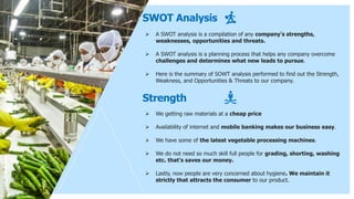 A business plan to start a fruit and vegetables processing industry | PPTX